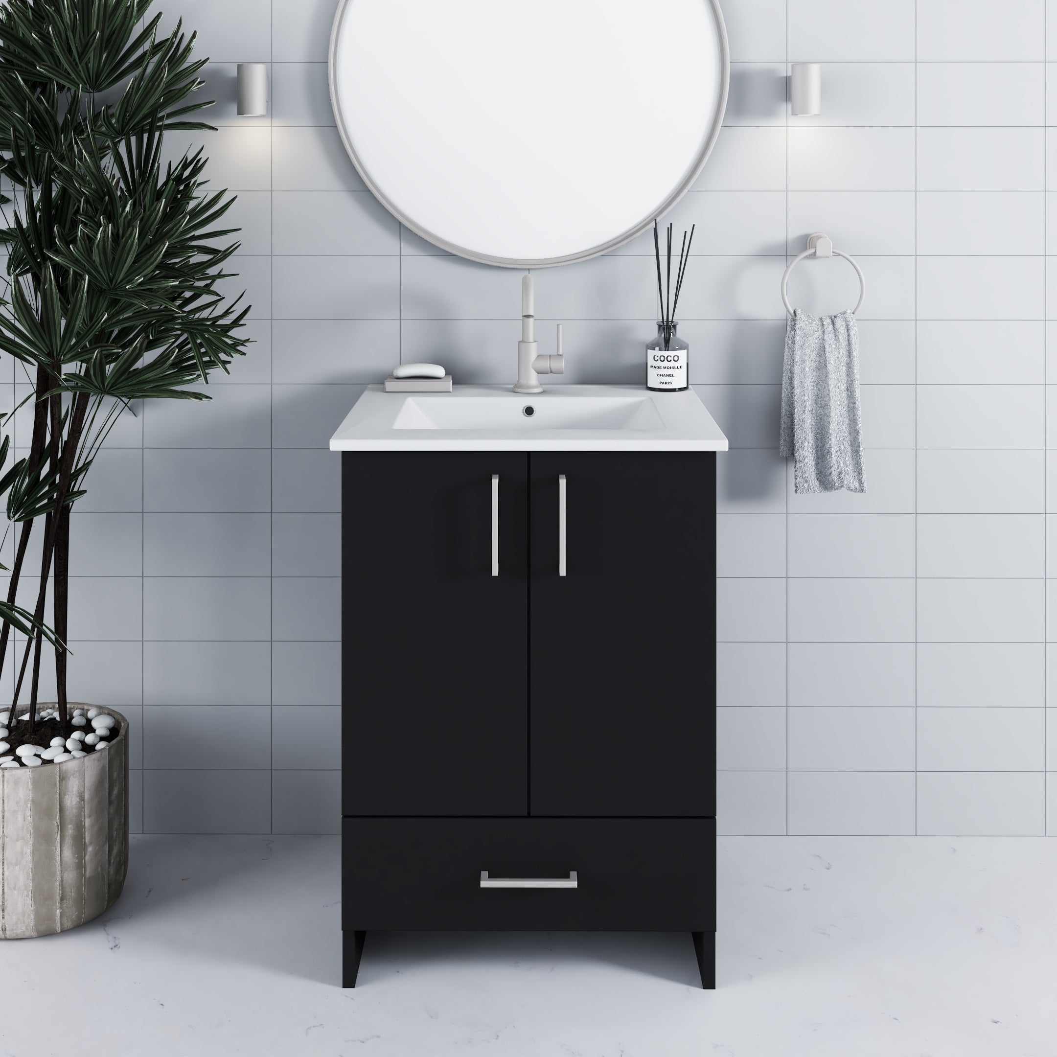 Zuma 24" Bathroom Vanity with integrated counter top – Volpa USA